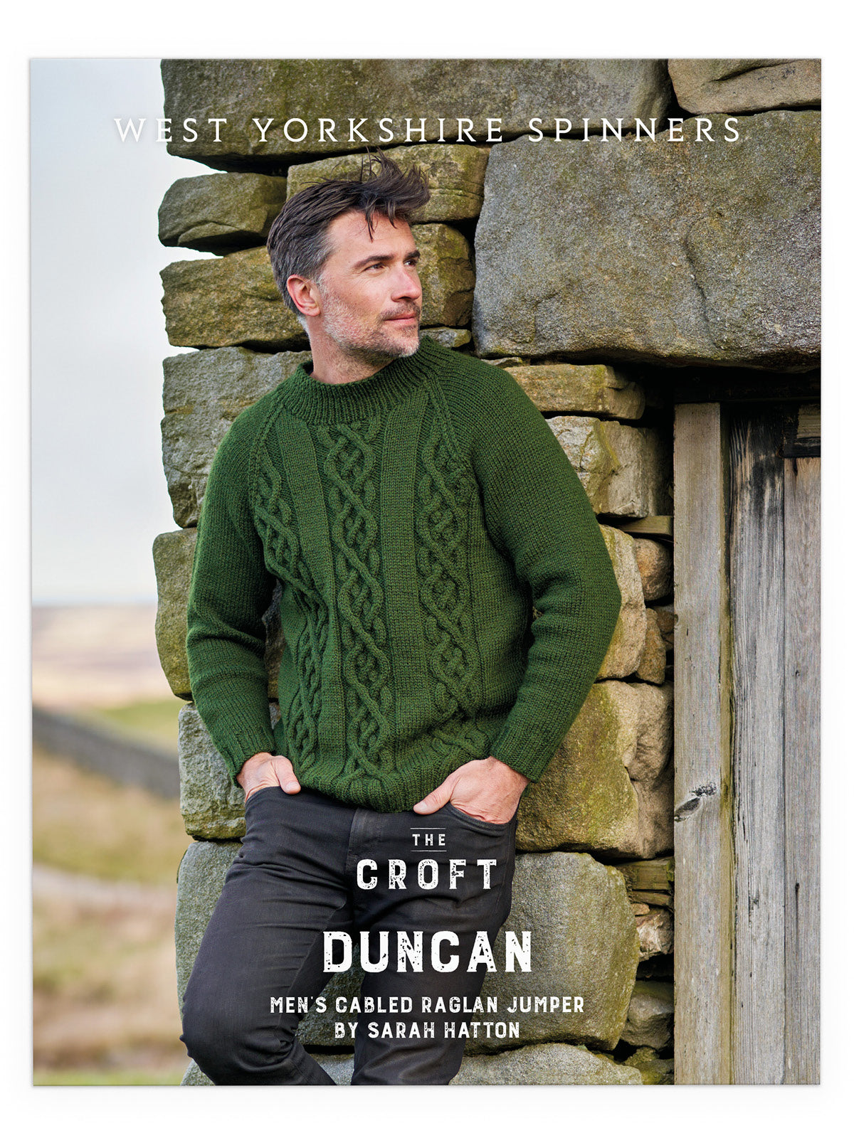 Duncan - Men's Cabled Raglan Jumper Pattern by Sarah Hatton – West ...