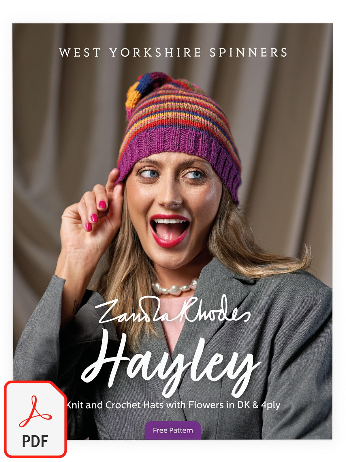 Hayley - Knitted and Crochet Hats Pattern by Zandra Rhodes – West ...